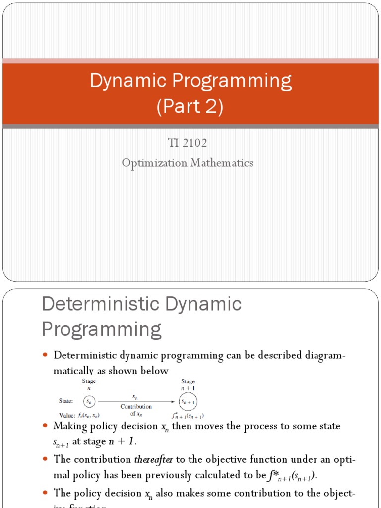 Dynamic Programming 2 | PDF | Dynamic Programming | Mathematical ...