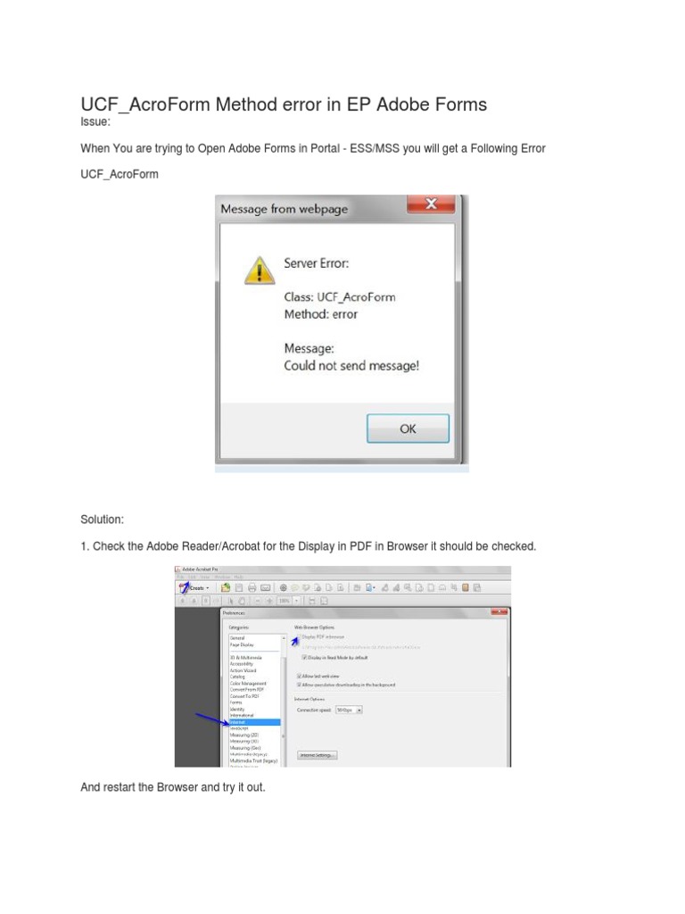 UCF - ACROFORM Server Error When Prining PDF Expense Report | PDF