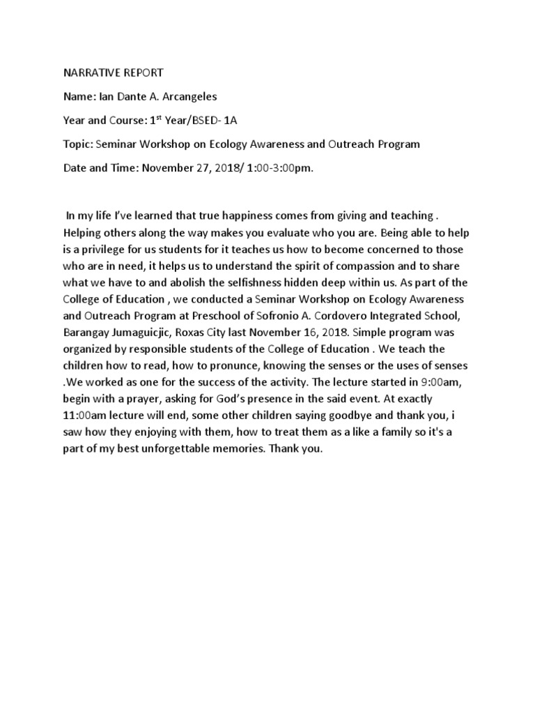 A Memorable Outreach Experience: Teaching Basic Knowledge and ...