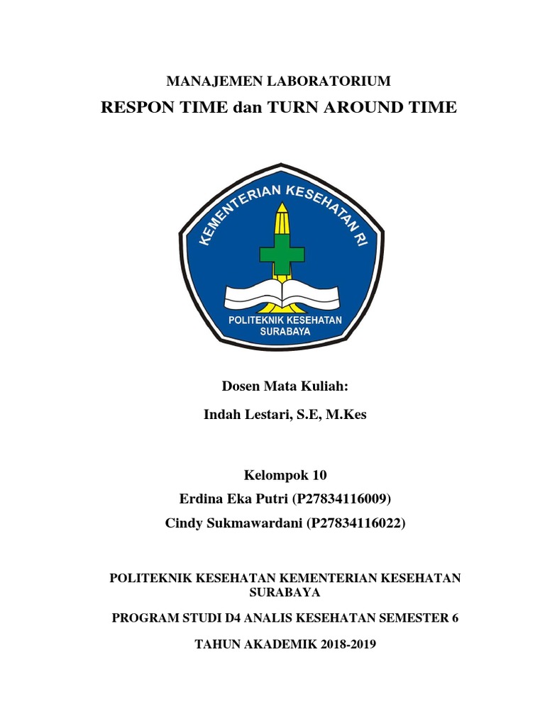 Respond Time Dan Turn Around Time Laboratorium Klinik | PDF