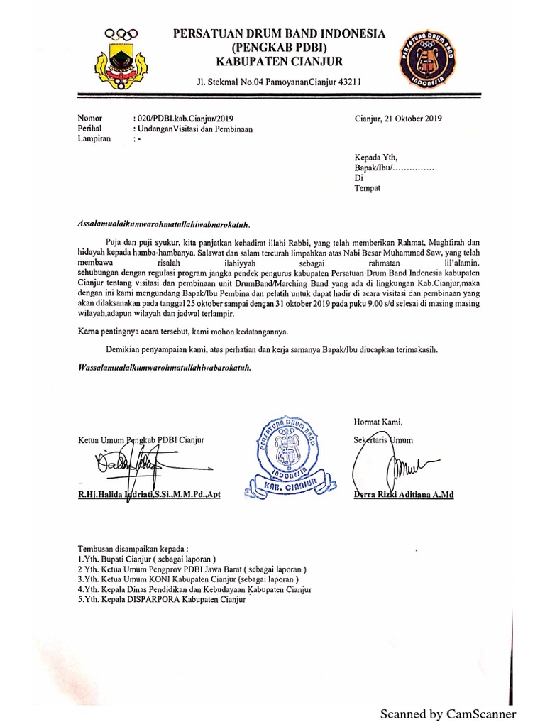 Contoh Undangan Visitasi Dan Pembinaan | PDF
