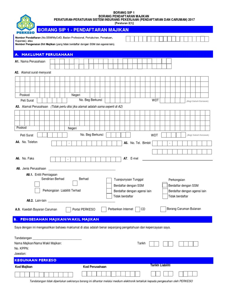 Borang SIP 1 BM | PDF