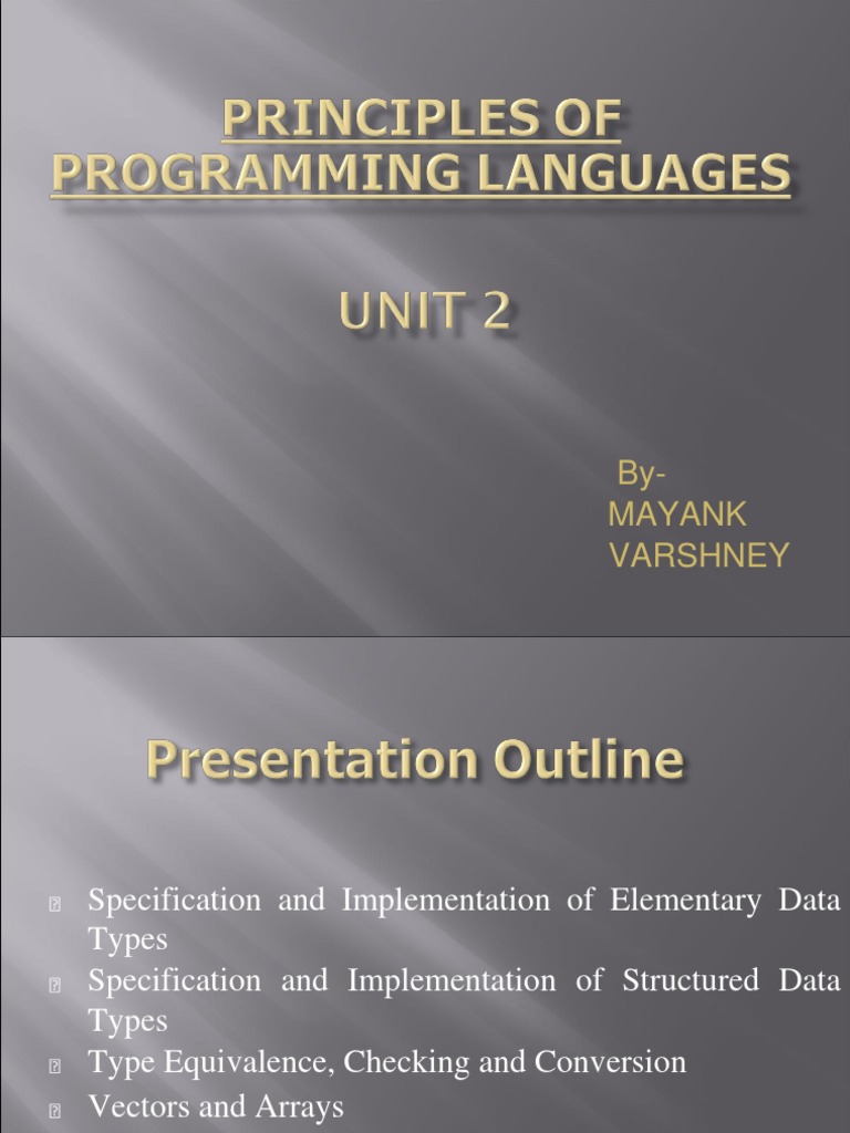 Unit 2 PPL | Download Free PDF | Data Type | Pointer (Computer Programming) Unit 2 PPL | Download Free PDF | Data Type | Pointer (Computer Programming)