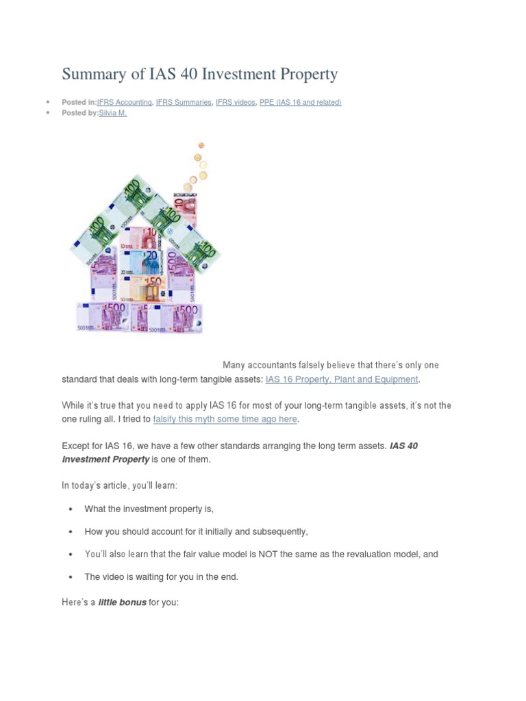 Summary of IAS 40 Investment Property | Download Free PDF ...