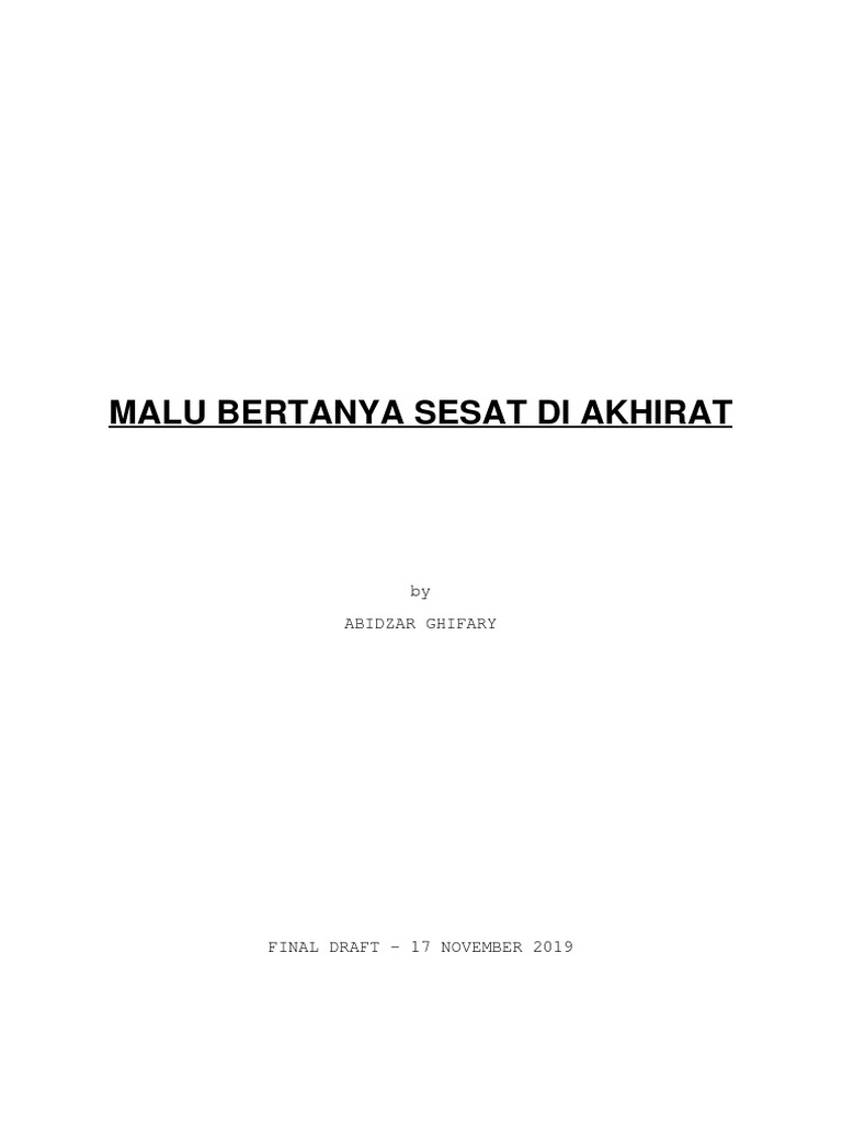 Contoh Script Film Pendek | PDF