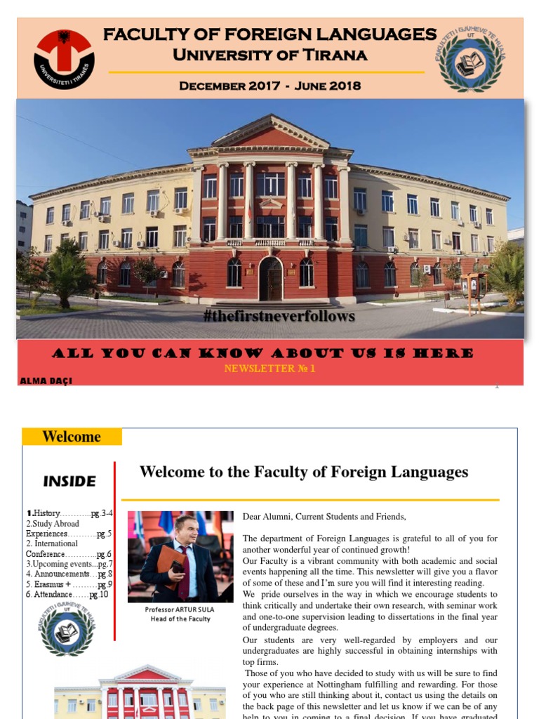 A. Newsletter FGJH | PDF | Lecturer | International Student