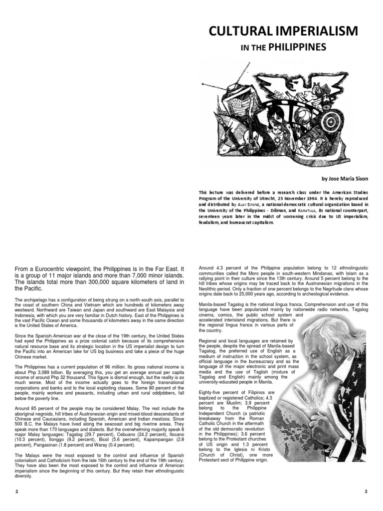 Cultural Imperialism in The Philippines | PDF | Philippines | Colonialism