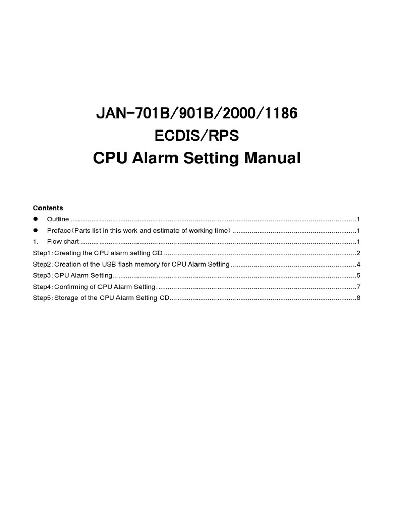 883 - Ecdis-Rps Cpu Alarm Setting Manual | Download Free PDF | Computer ...