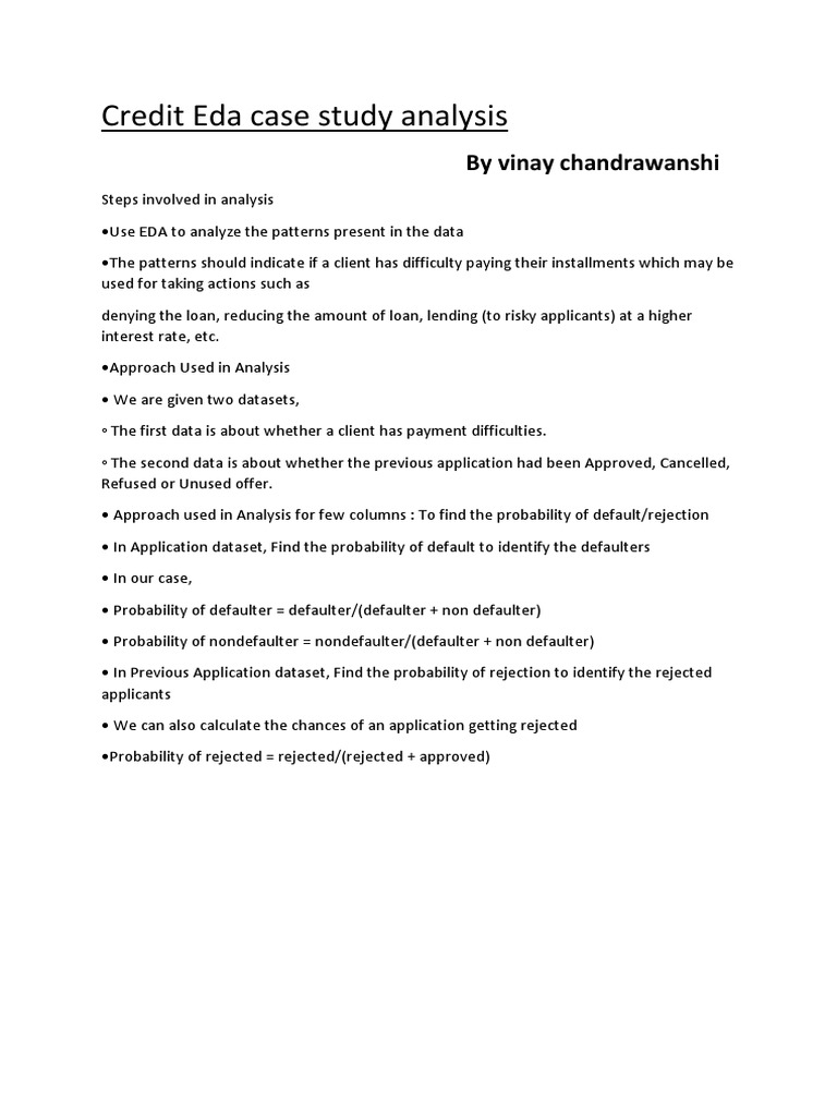 Credit Eda Case Study Analysis | Download Free PDF | Outlier | Data ...