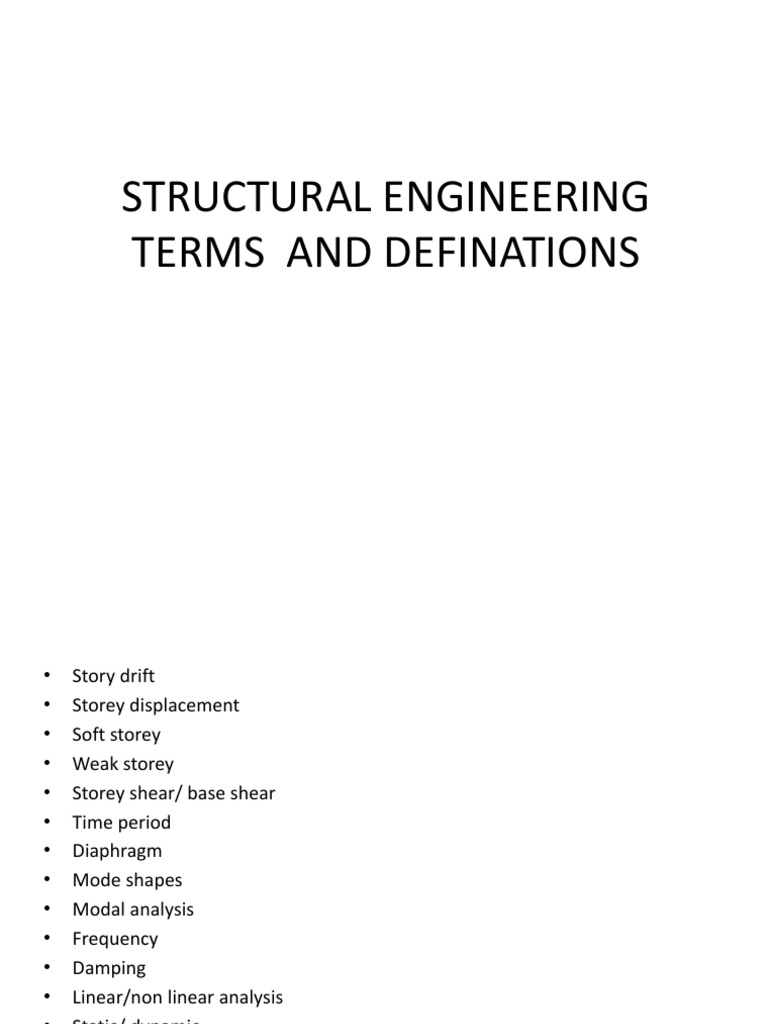 Structural Engineering Terms and Definations | PDF | Normal Mode ...
