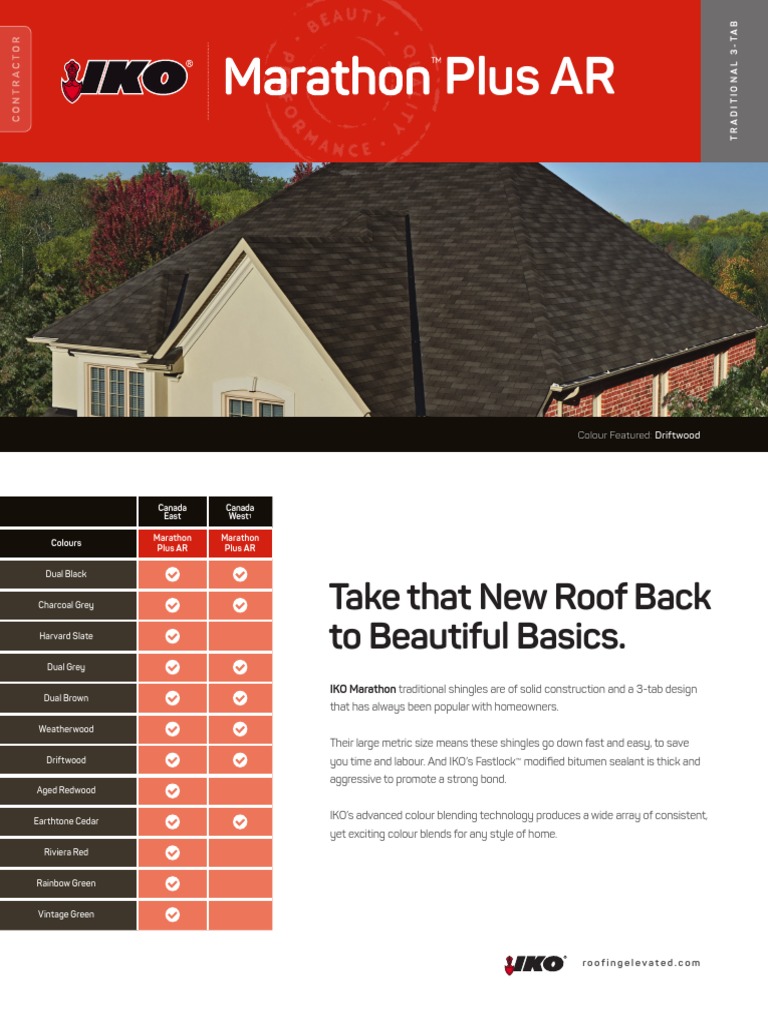 Brosur Iko Roof Marathon 20 | PDF