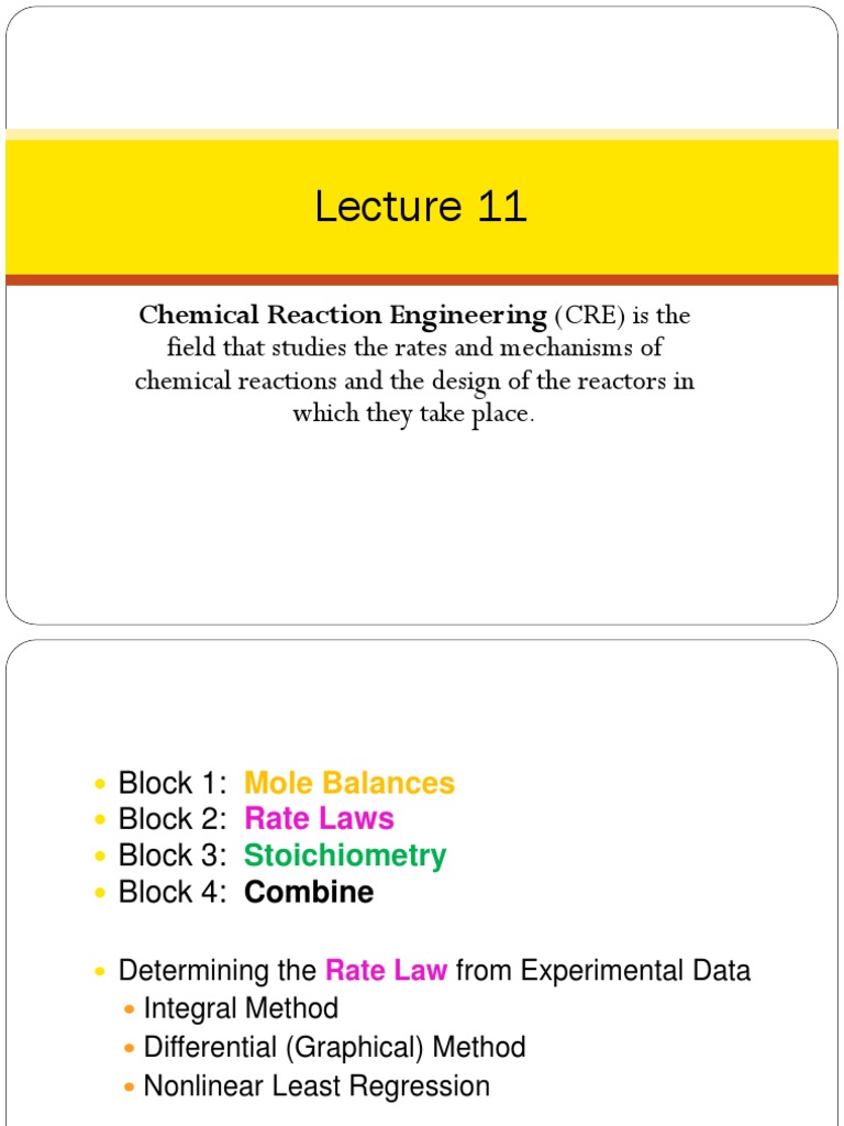 Chemical Reaction Engineering | PDF | Chemical Kinetics | Chemical Reactor