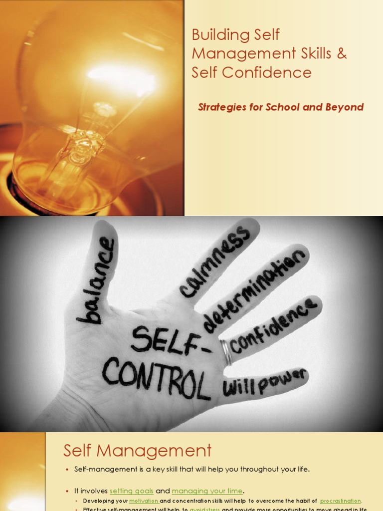 Strategies for Building Self-Management Skills, Self-Confidence, and ...