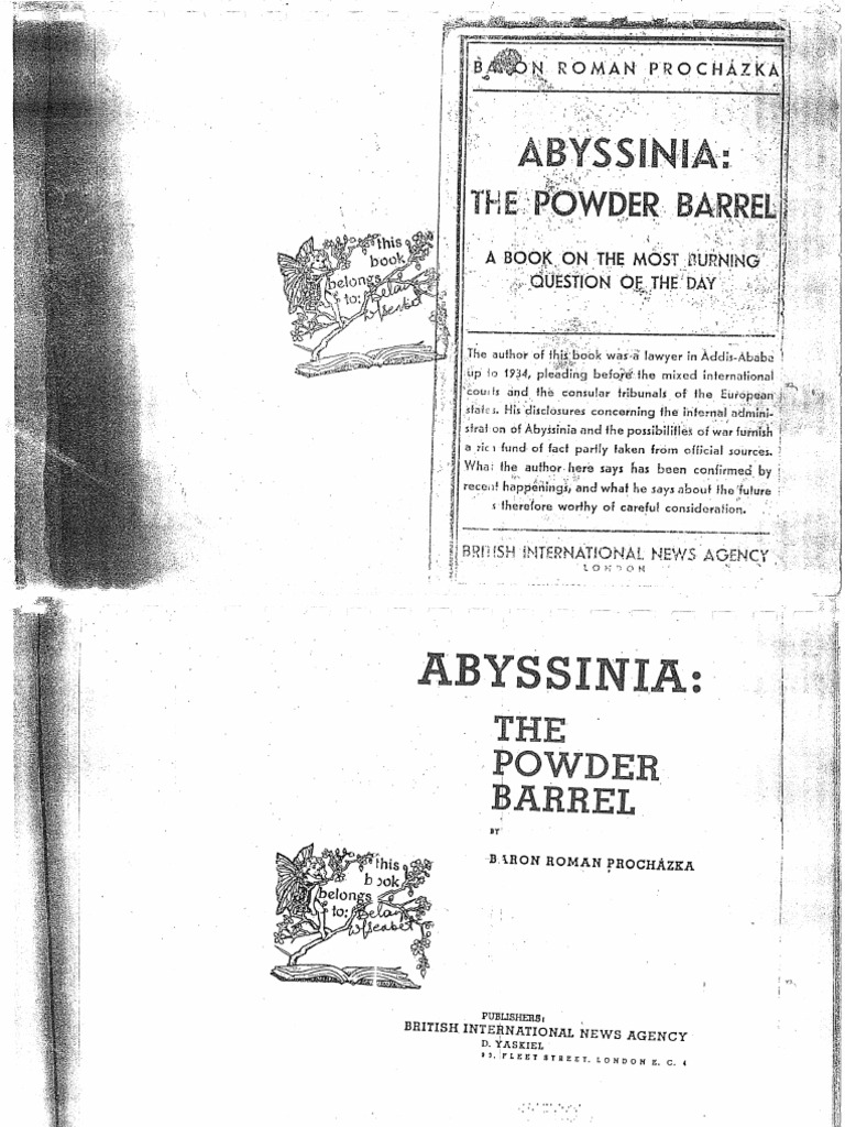 Abyssinia The Powder Barrel | PDF