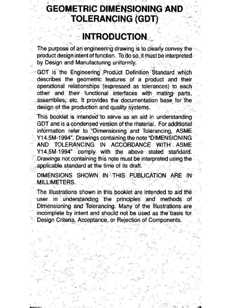 Geometric Dimensioning & Tolerancing (GD&T) | PDF