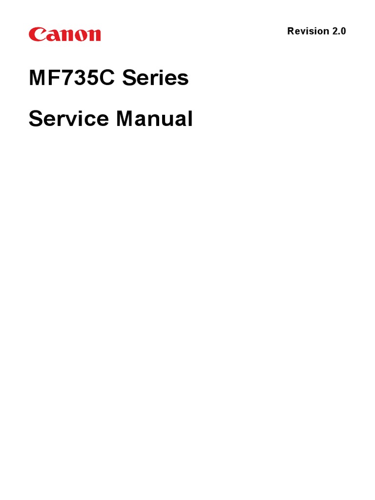 Canon MF 735c Series | PDF | Image Scanner | Electronic Circuits