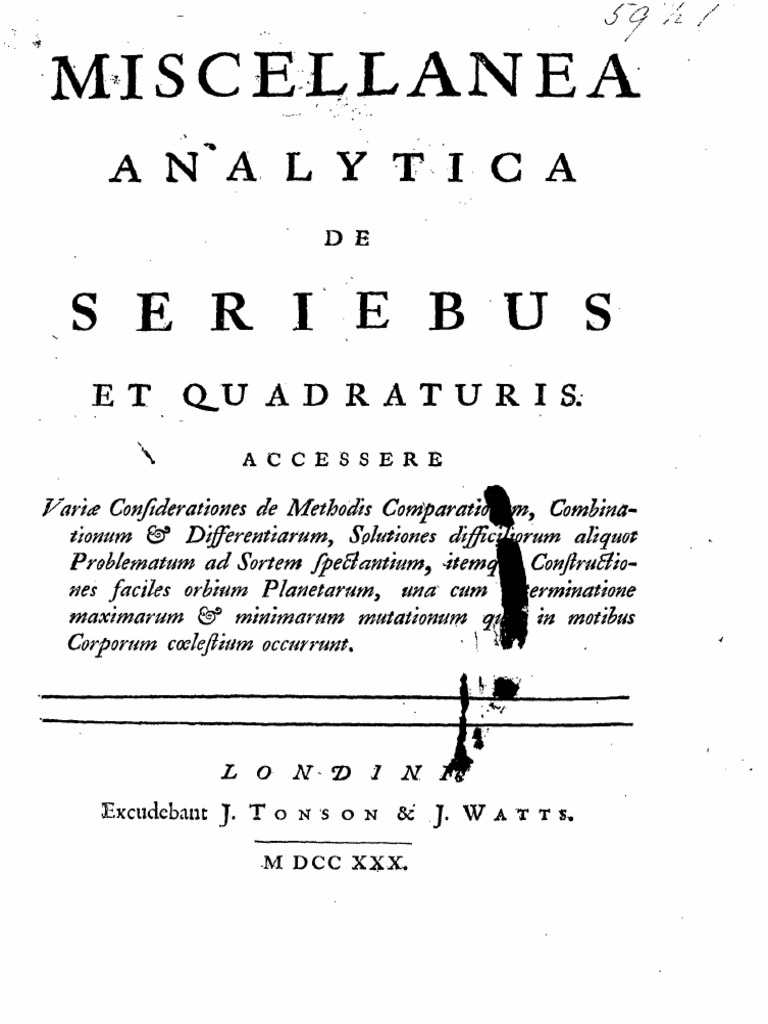 Miscellanea Analytica | PDF
