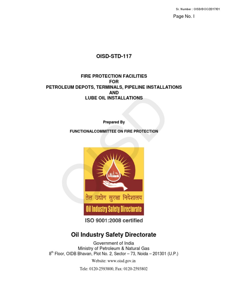 Oisd 117 | PDF | Pump | Oil Refinery