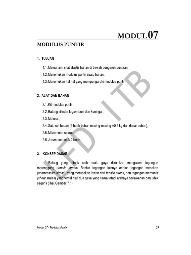 Modul 7 Modulus Puntir PDF | PDF
