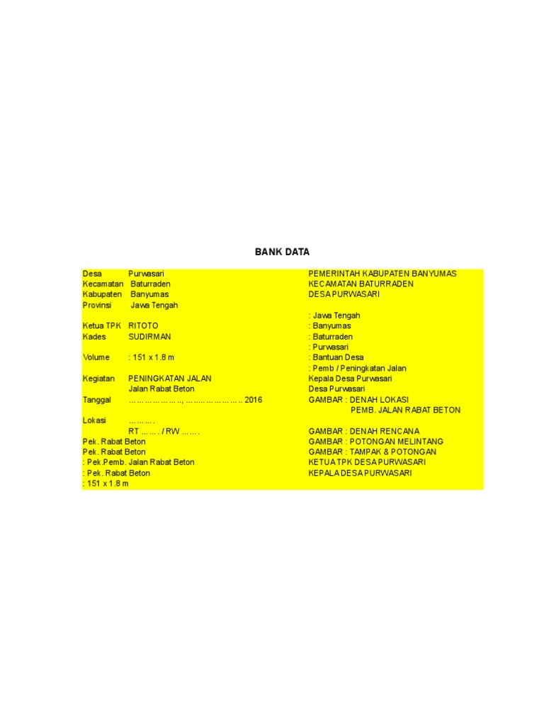 RAB Jalan Rabat Beton | PDF