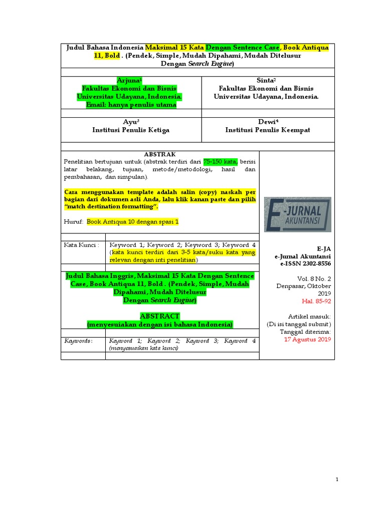 Final Template EJA | PDF | Metode & Bahan Ajar