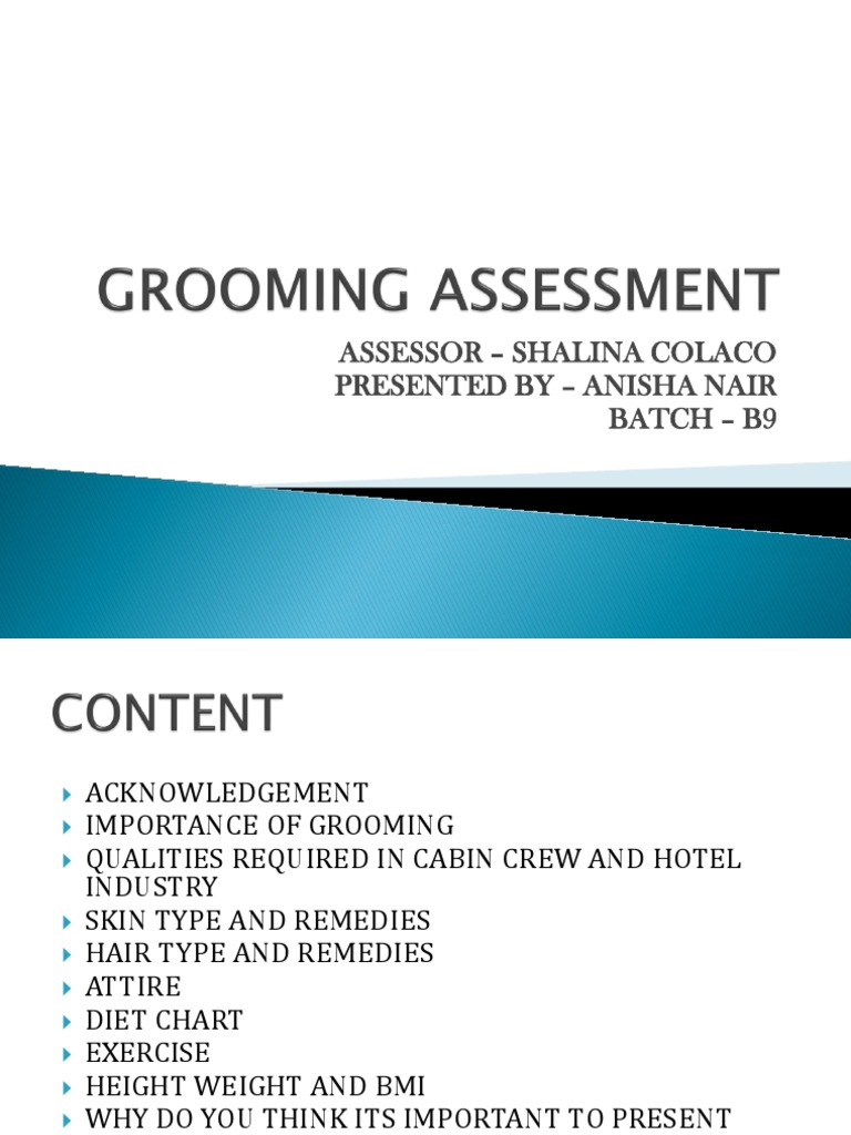 Grooming Assessment | PDF | Skin | Integumentary System