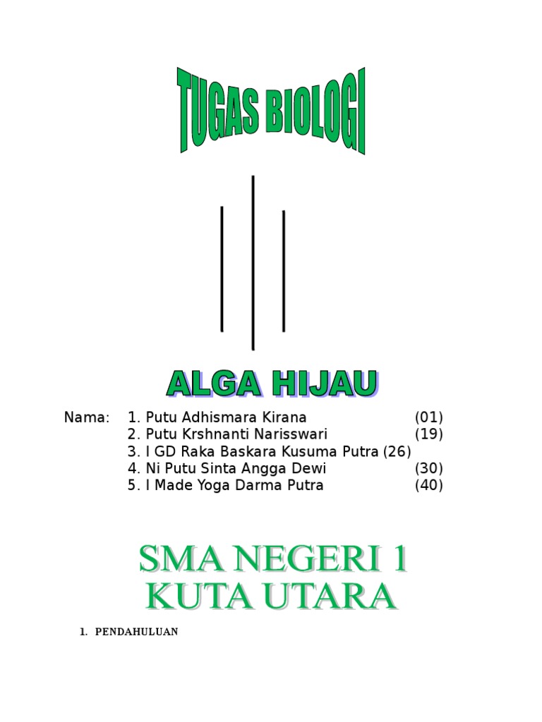 Alga Hijau Complete | PDF