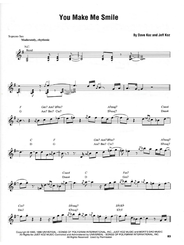 You Make Me Smile - Dave Koz | PDF