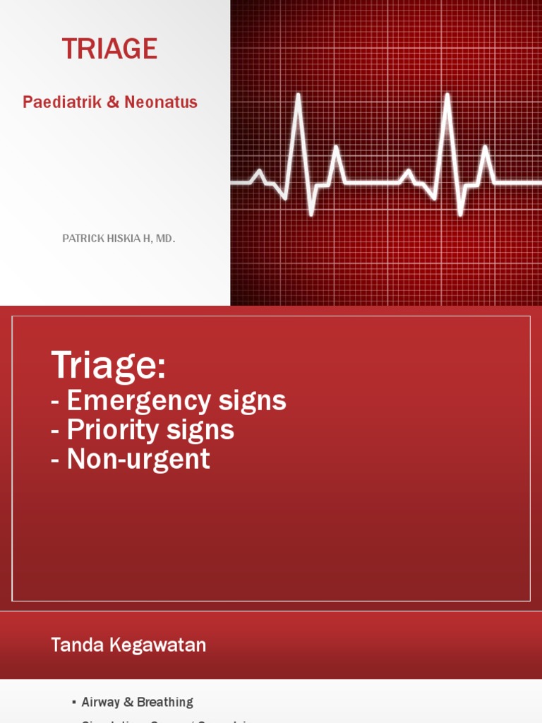 Pediatric Triage Guidelines for Emergencies | PDF | Emergency Medical ...