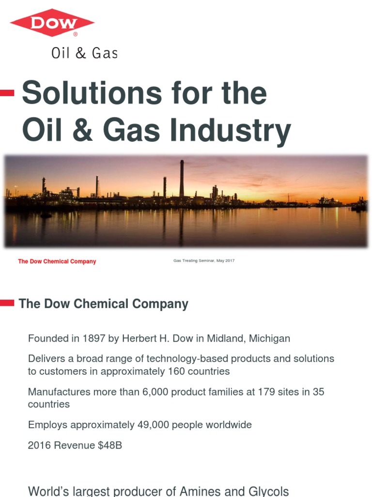 01 - Dow Solutions For Oil & Gas Industry | PDF | Dow Chemical Company ...