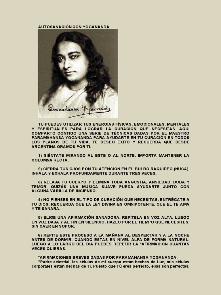 Autosanacin Por Paramahansa Yoganandapdf A Essência Da