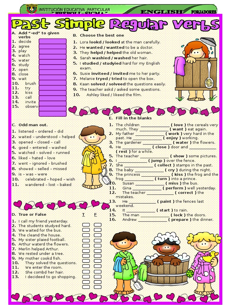 Past Simple Regular Verbs 23188 | PDF