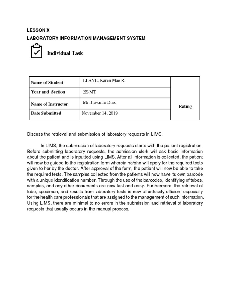 Individual Task Lesson 10 | PDF