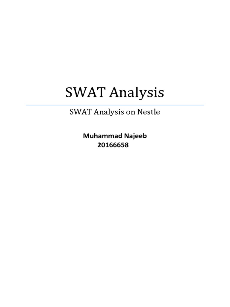 SWAT Analysis | PDF | Nestlé | Brand
