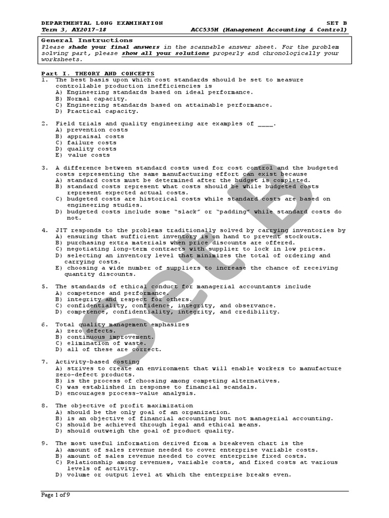 Management Accounting Pdf Management Accounting Inventory