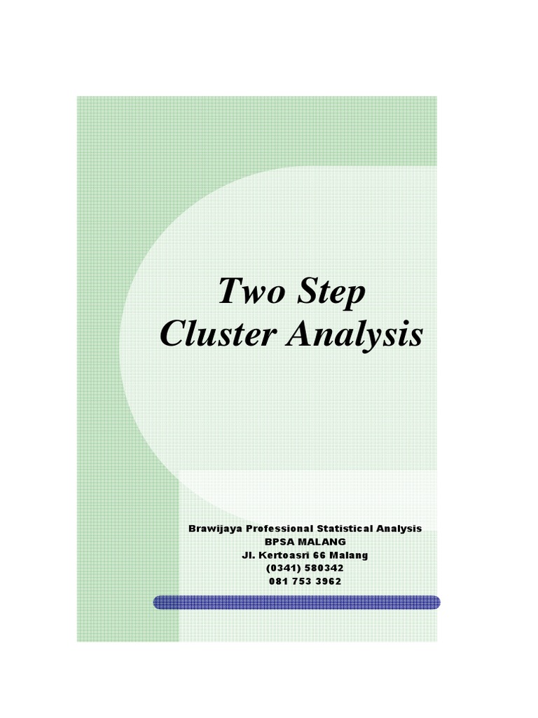 Ebook 038 Tutorial Spss Two Step Cluster Analysis PDF | PDF | Cluster ...