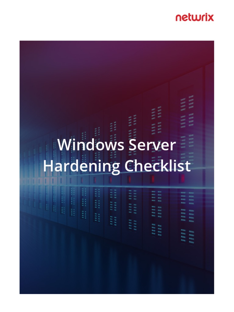 Windows Server Hardening Checklist | PDF | Windows Registry | Computer ...