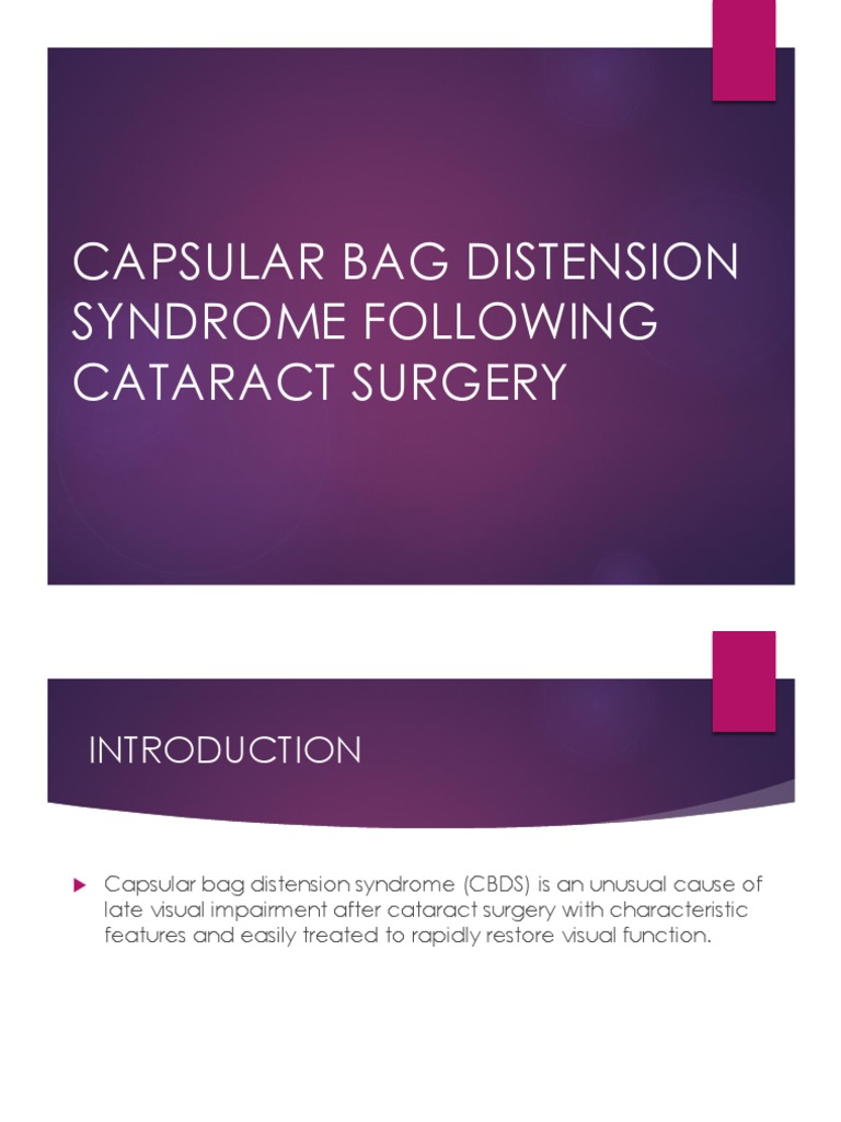 Late Capsular Bag Distension Syndrome | PDF | Cataract | Eye