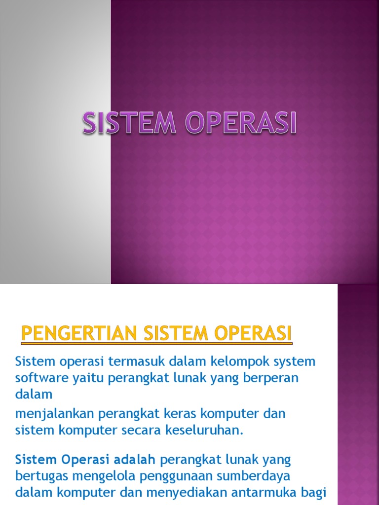 Materi Sistem Operasi | PDF