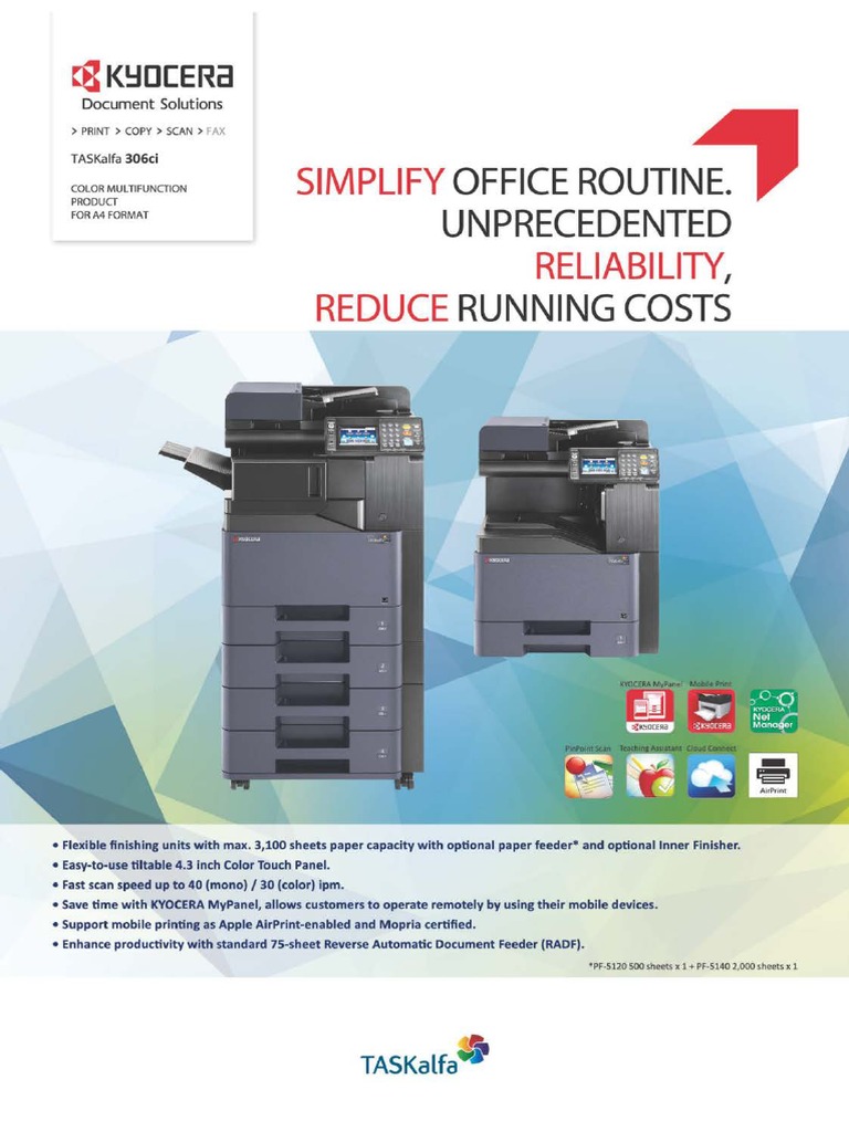 TASKalfa 306ci Brochure 01 | PDF
