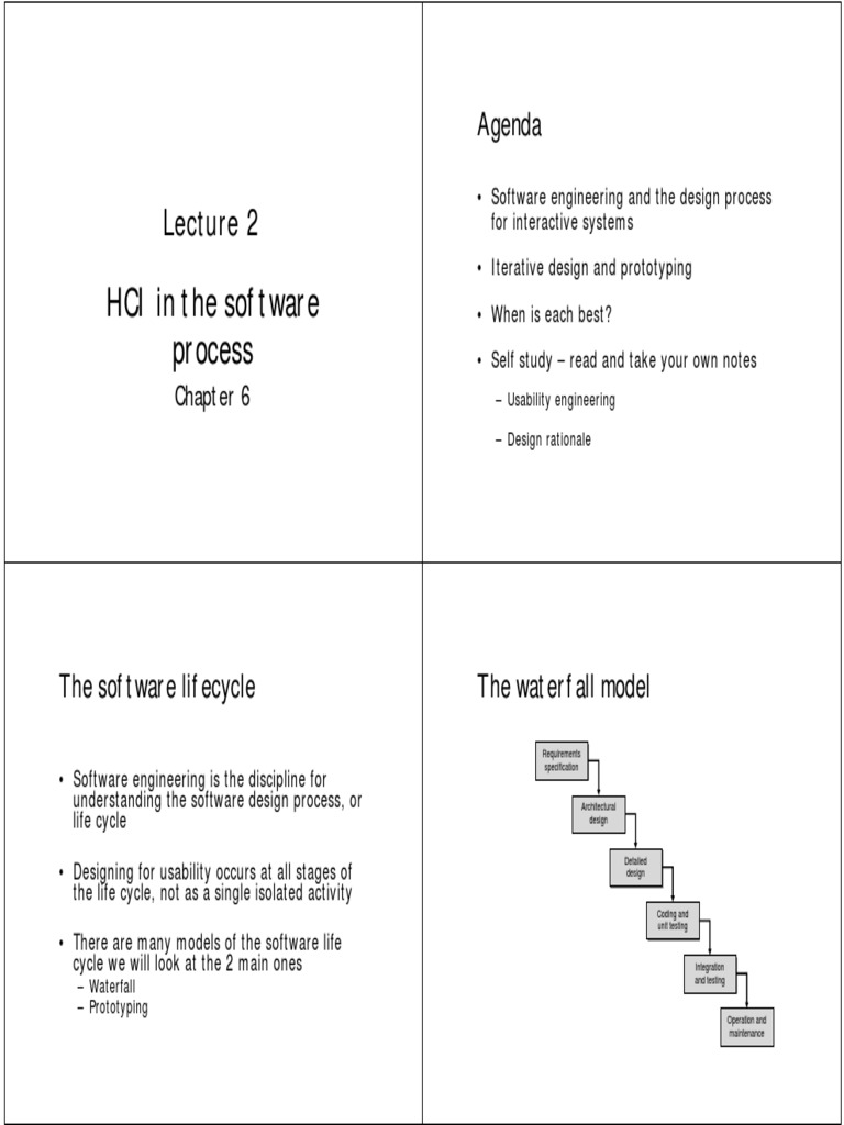 Lecture 2 Hci in The Software Process | PDF | Software Prototyping ...