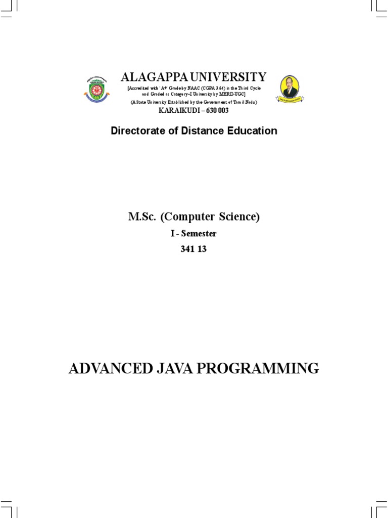 M - SC - (CS) - 341 13 - Advaned Java Programming | Download Free PDF ...