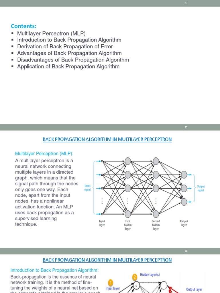 Back Propogation Algorithm | PDF | Artificial Neural Network | Statistics