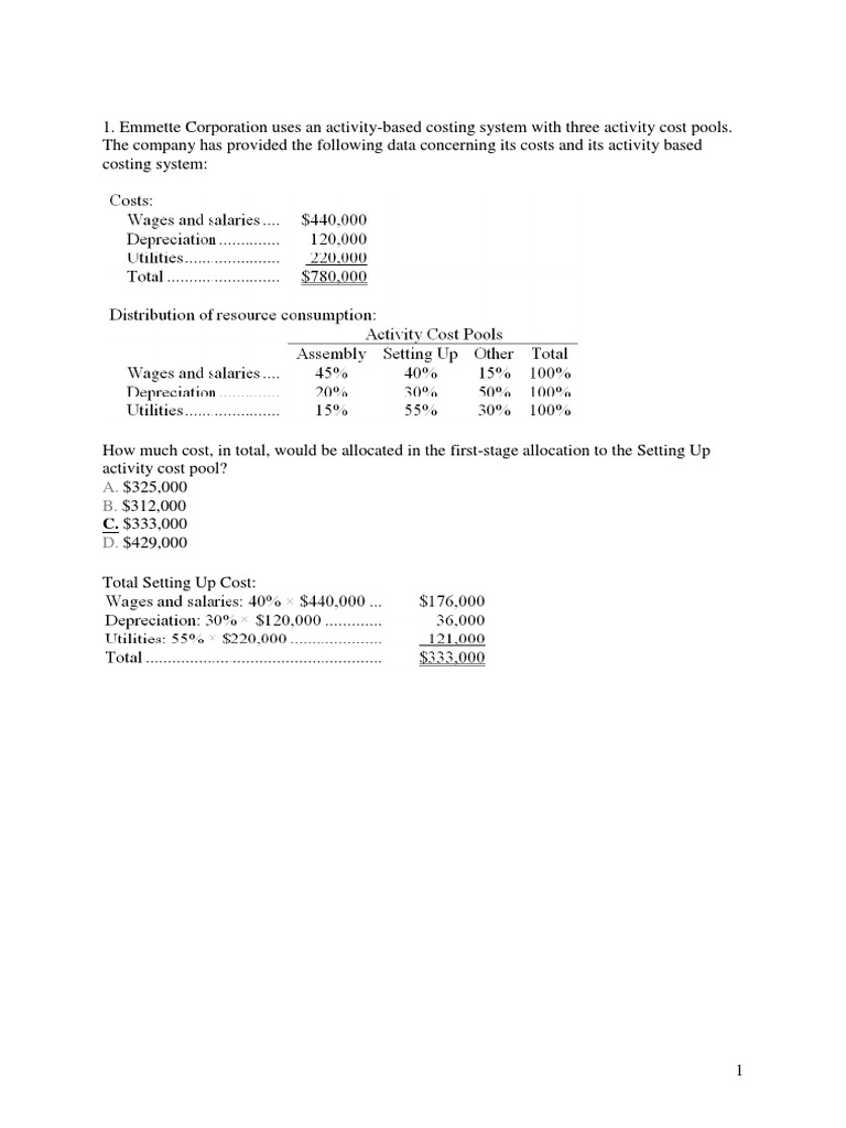 Management Accounting Sample Questions | PDF | Cost | Employment