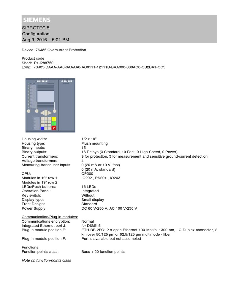 7SJ85 | PDF | Electricity | Electronics