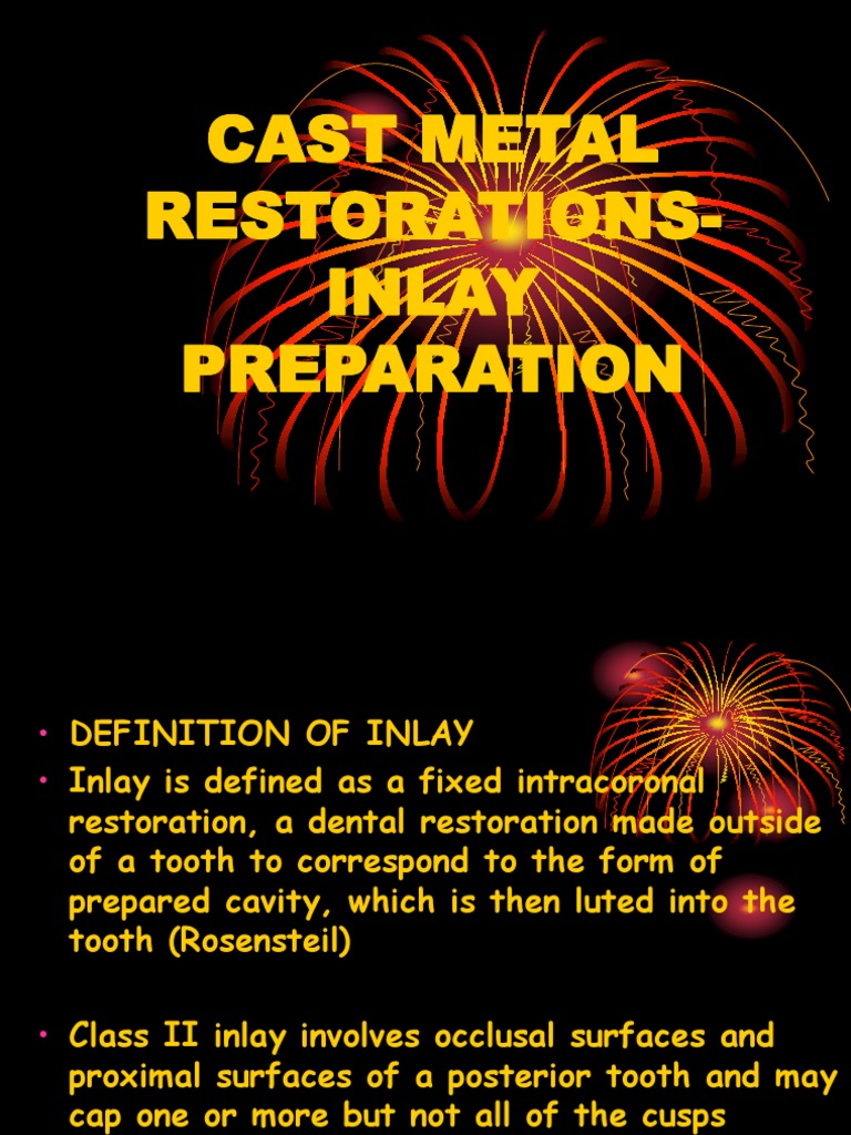 Inlays and Onlays | PDF | Mouth | Dentistry