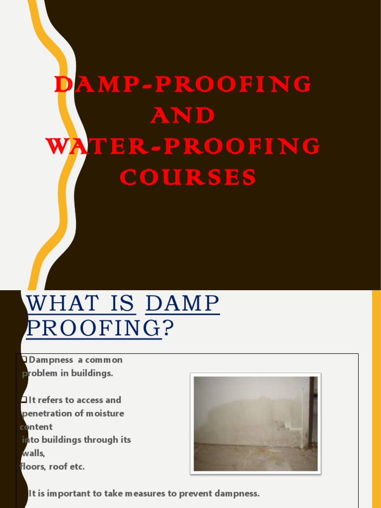 Water Proofing Damp Proofing | PDF | Mortar (Masonry) | Concrete
