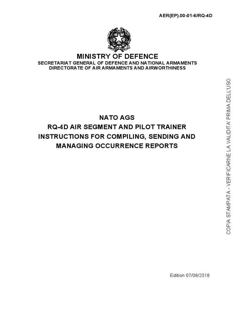 AER EP 00 01 6 RQ4D Ed 07 08 2018 | PDF | Aviation