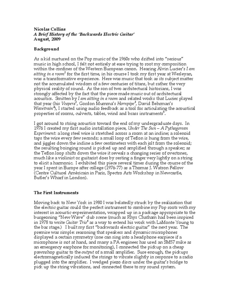 Backwards Electric Guitar | PDF | String Instruments | Guitars
