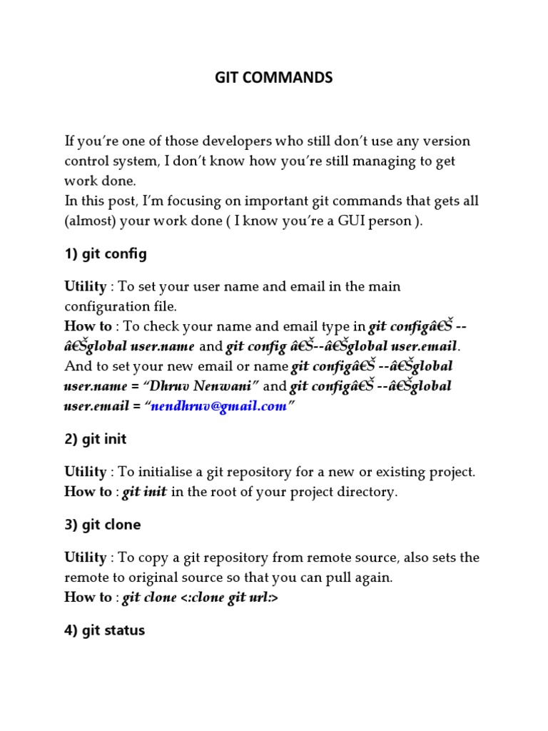 Best Way To Use Git Commands | PDF | Operating System Families | Computer Architecture